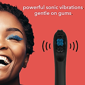 hum by Colgate Smart Rechargeable Electric Toothbrush Kit, Black, Unisex-Adults