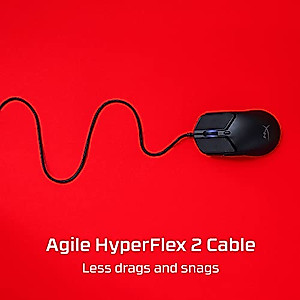 HyperX Pulsefire Haste 2 – Wired Gaming Mouse- Ultra Lightweight, 53g, 8000Hz Polling Rate, Precision Sensor, Hyperflex 2 Cable, Plug and Play – Black