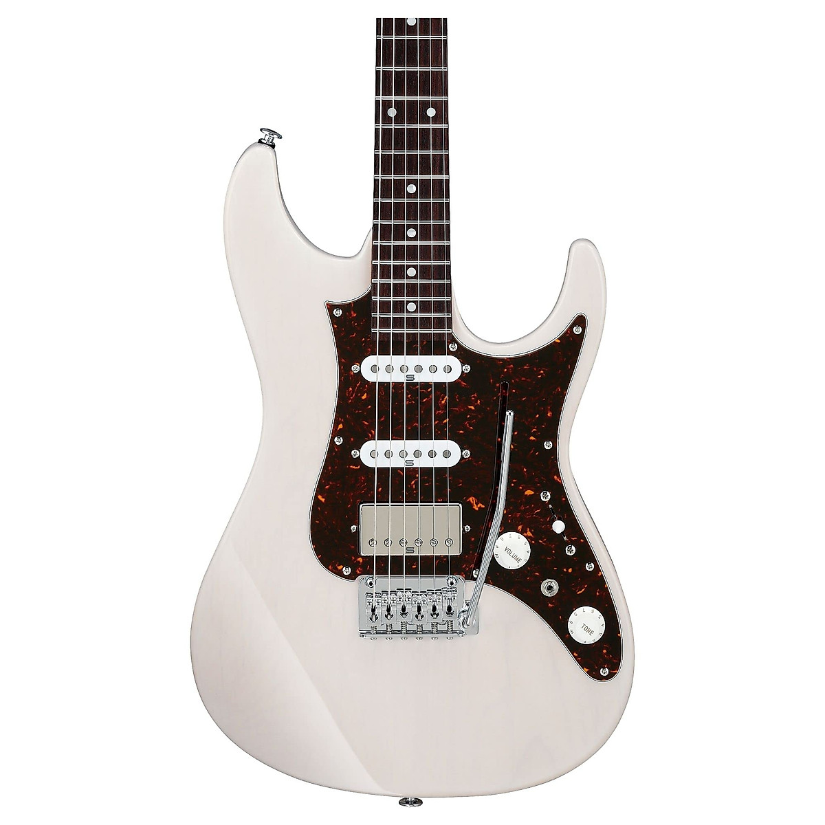 Ibanez AZ2204N Prestige 6-String Electric Guitar (Antique White Blonde, Right-Handed) with Case