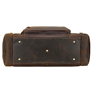 Polare 30" Leather Duffel Weekender Travel Bag For Men With Full Grain Cowhide Leather XX-Large 72L