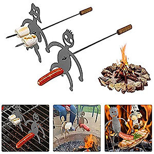 Funny Marshmallow Roasting Sticks - Hot Dog Roasting Sticks for Fire Pit Campfire Including Sticks