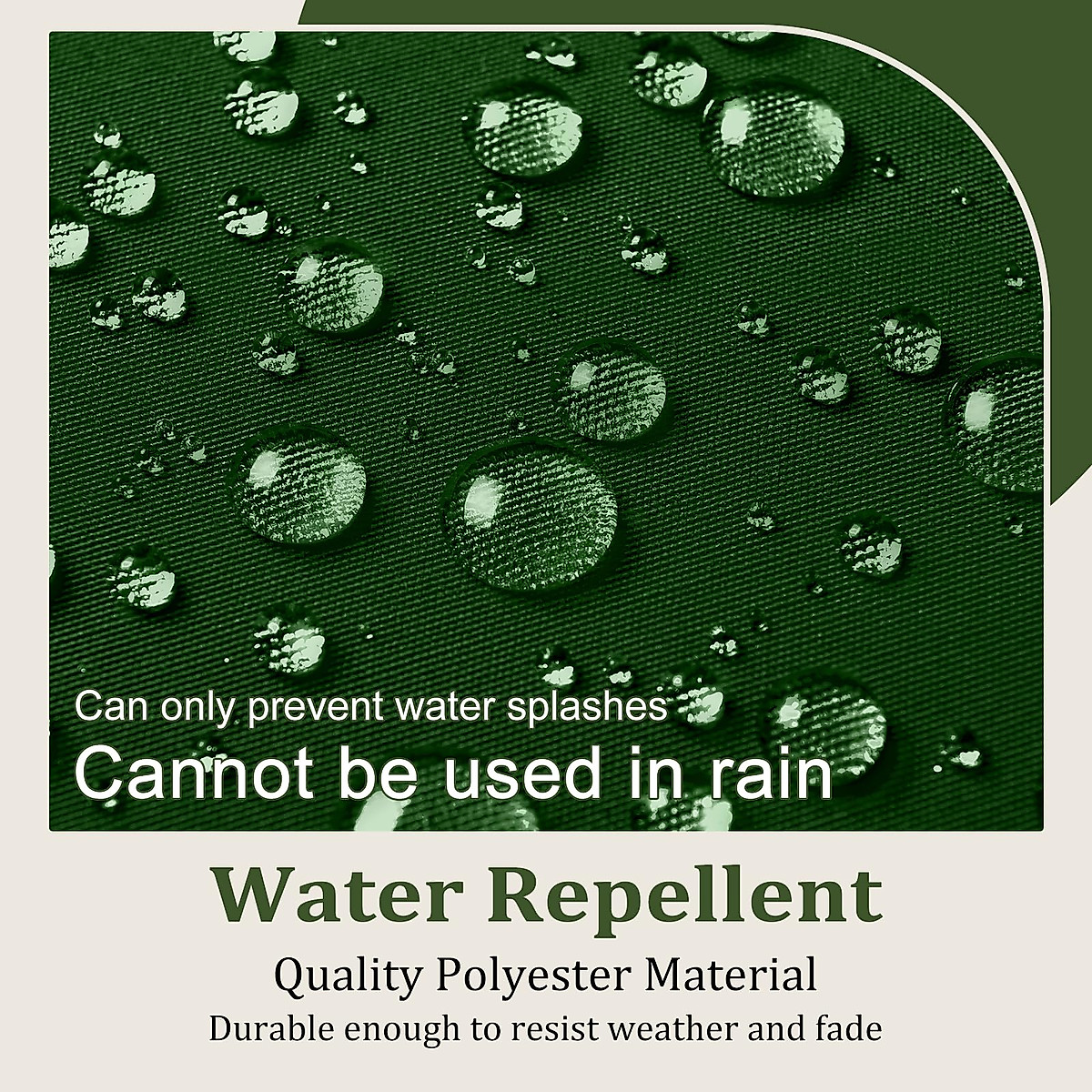 LOVTEX Tufted Bench Cushions for Outdoor Furniture Waterproof, 44 x 19 InchesPatio Swing Cushions Green - Overstuffed Indoor/Outdoor Loveseat Cushions with Round Corner