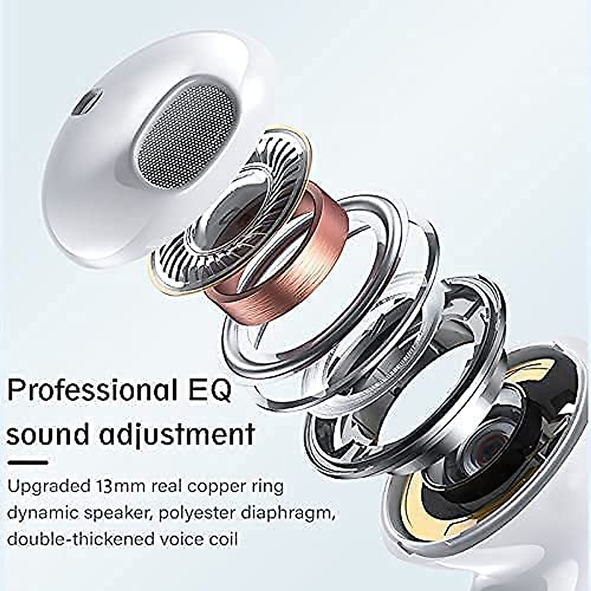 SHO-U Wireless Earbuds Pro, Bluetooth Headphones Stereo Earphone Cordless Sport Headsets, Bluetooth in-Ear Earphones with Built-in Mic for Smart Phones