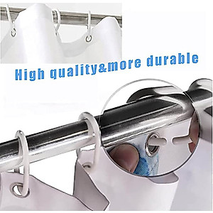 AIBIIN Christmas Shower Curtain for Bathroom Decorations with 12 Plastic Hooks Christmas Blue Balls Xmas Tree Branches Small Lights Background Polyester Shower Curtains Set 72x72in