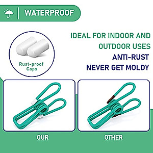 Chip Clips, 30 Pack Clothes Pins, Bag Clips, Food Clips, Paper Clips, Bag Clips for Food, Kitchen Clips, 2 Inch Clothespins for Photo and Crafts, Metal Clips for Indoor and Outdoor Uses