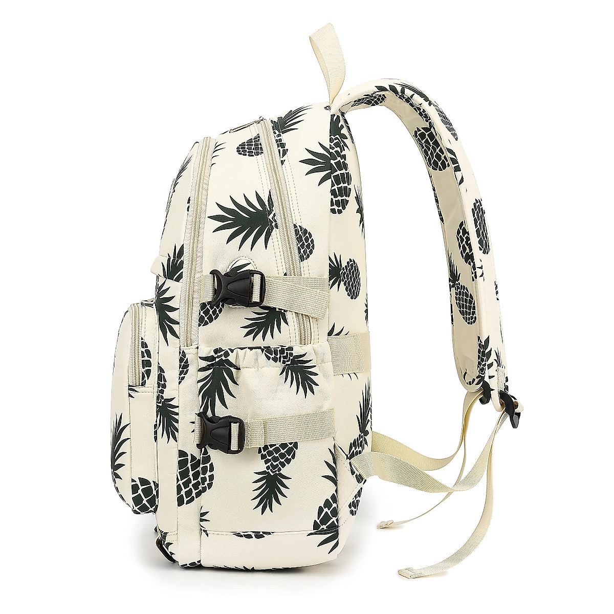 Dimanito Laptop Backpack College Backpack with USB charging port for laptop up to 15 inch Men Women outdoor Travel Backpack (Pineapple)