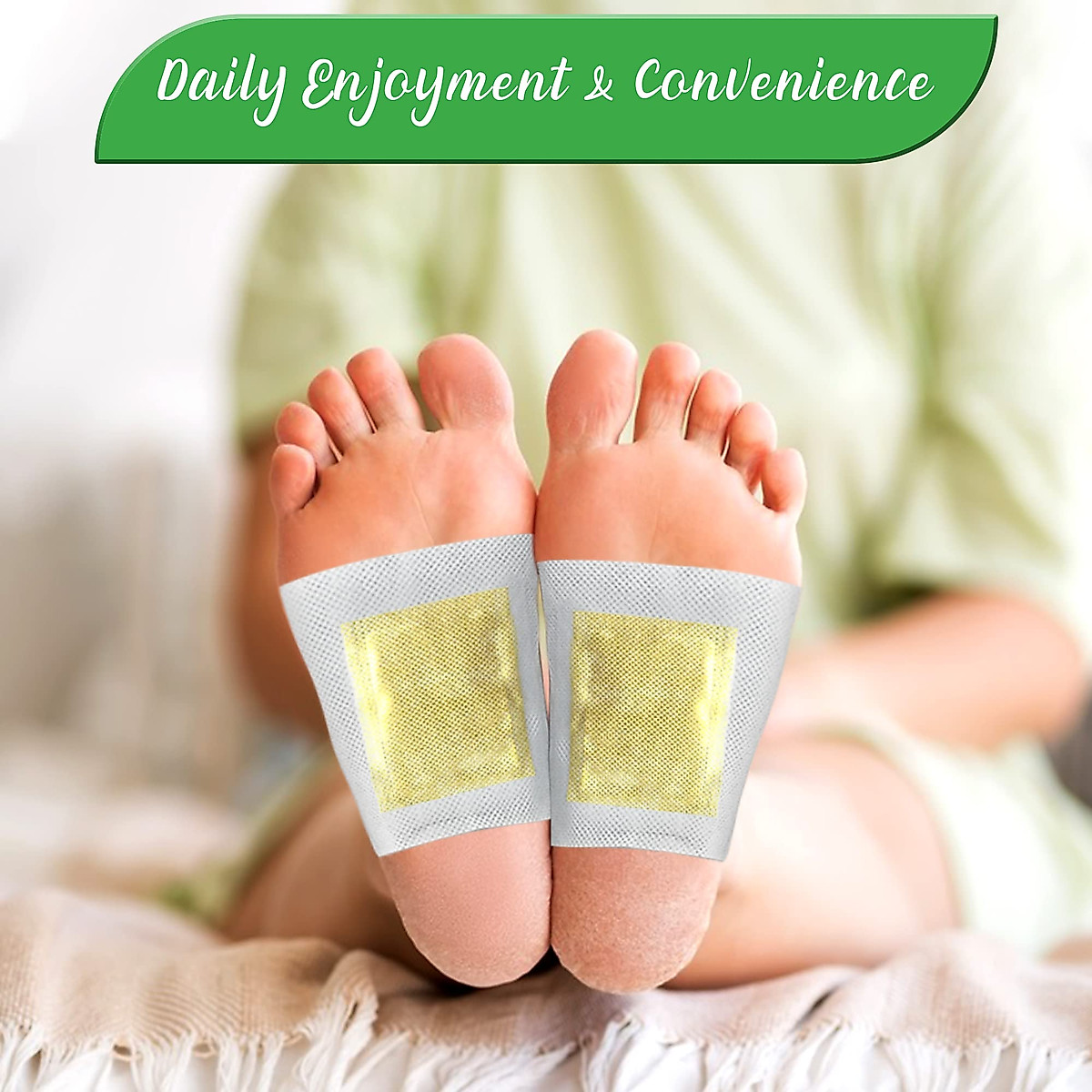 Normace Foot Pads for Better Sleep and Releasing Stress (20 PCS)- High -End Japanese Quality Pads with Natural Ginger Powder