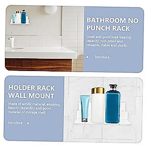 GATHINESS Shelves Wall Shelf Shelves Wall Mount Shelves Storage Mounted Bathroom Holder Storage Shelf l Shaped Shelf Shower Wall Shelf Multifunction Laminated Board Shelf