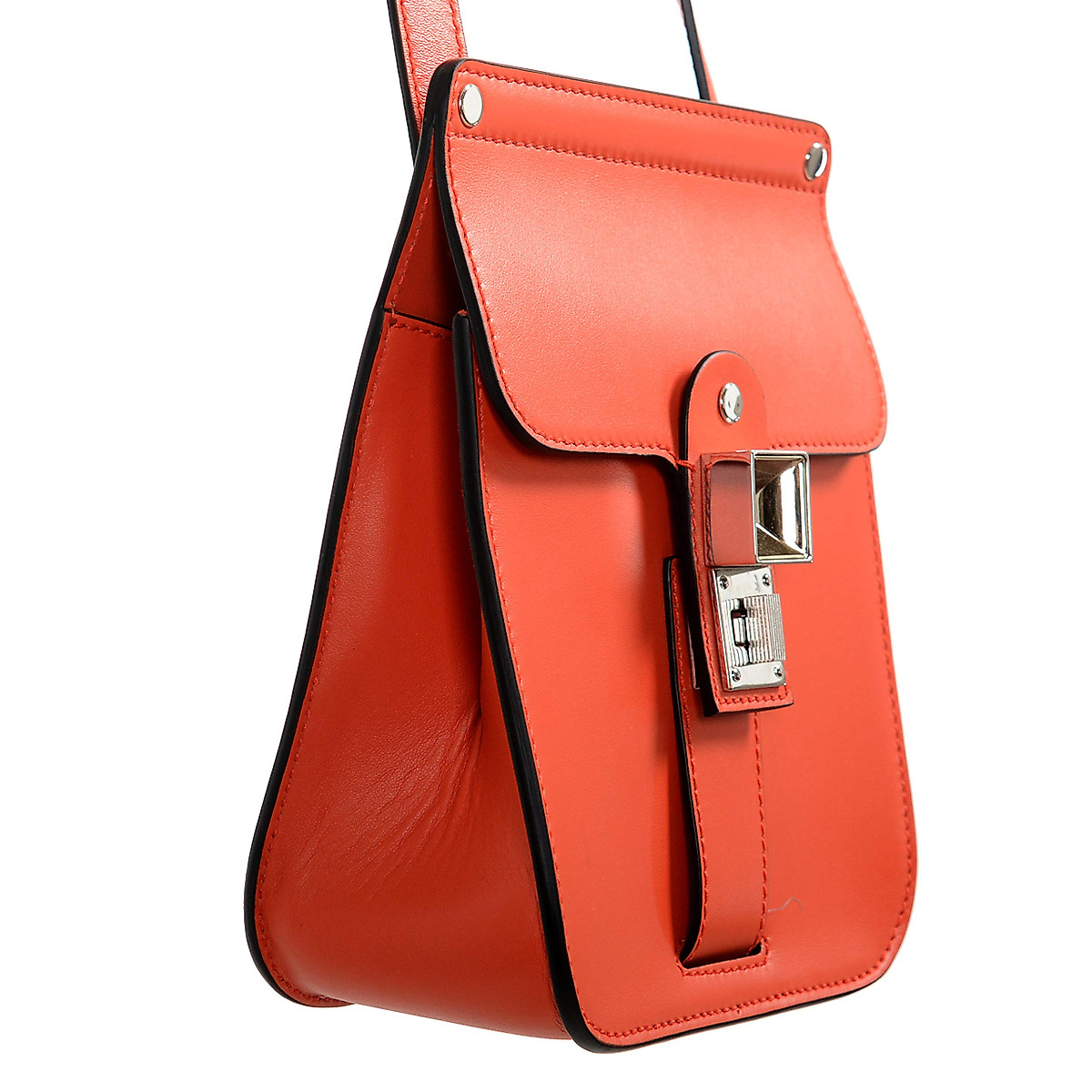 Proenza Schouler Women's Orange Leather Crossbody Shoulder Bag