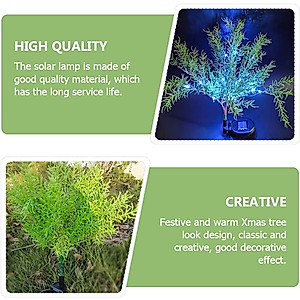 Solar Garden Lights Solar Garden Light Tree Outdoor: Garden Patio Yard and Decorative Sun Flickering Tree Led Stake Light Flower for 2 Pieces