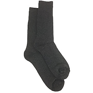 Men's Soft Thermal Boot Socks - Crew Length - Fits US Shoe Sizes 6-12 (Dark Grey)