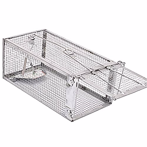 Kensizer Humane Rat Trap, Chipmunk Rodent Trap That Work for Indoor and Outdoor Small Animal - Mouse Voles Hamsters Live Cage Catch and Release