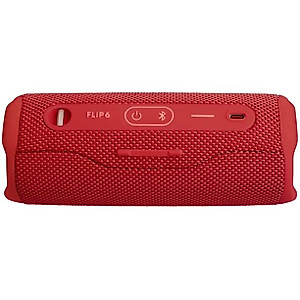 JBL-Flip 6 - Waterproof Portable Bluetooth Speaker, Powerful Sound and deep bass, IPX7 Waterproof, 12 Hours of Playtime with Megen Hardshell Case - Red