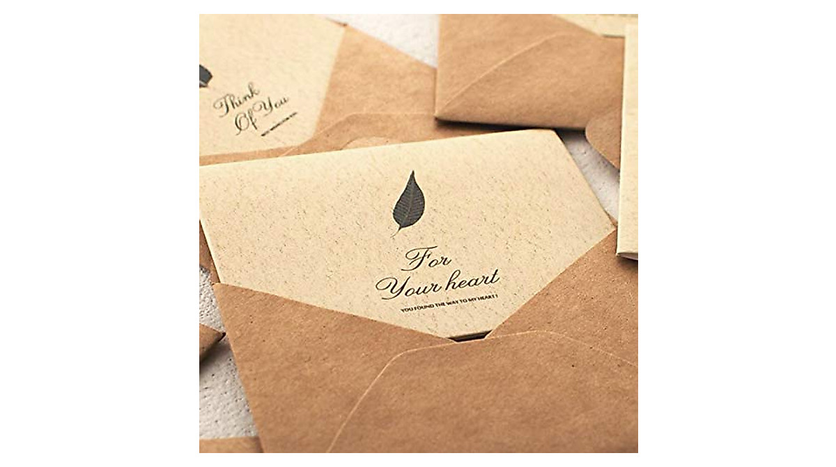 100 Pack A7 Brown Kraft Invitation Envelopes for Weddings & Events