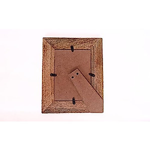 indoStrides Hand Carved Mango Wood 5x7 Picture Frame for Tabletop use