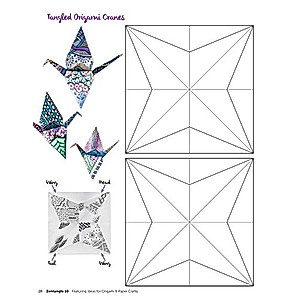 Zentangle (R) 10, Workbook Edition: Dimensional Tangle Projects (Design Originals) 30 New Tangles Featuring Ideas for Origami and Paper Crafts