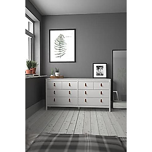 Tvilum 8 Drawer Double Dresser, White