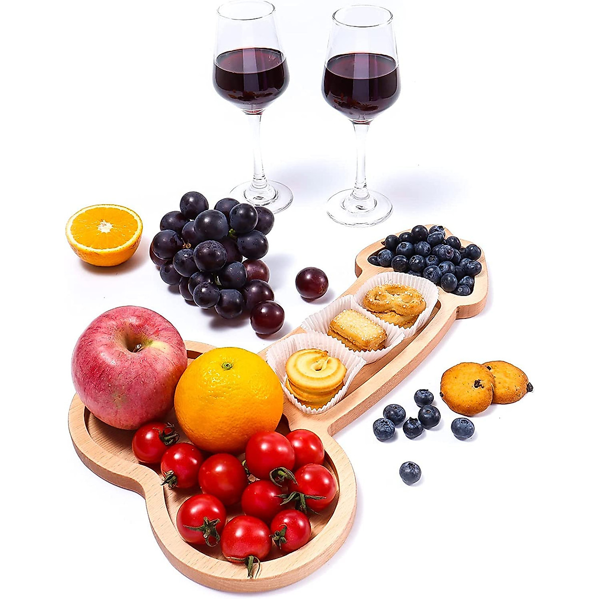 GIKIHY Funny Shape Aperitif Boards and Cheese Boards,Novelty Wood Party Charcuterie Board,Food Platter,Wooden Craft Ornament,Women Gifts for Housewarming Bachelor Party(15in)(Large)