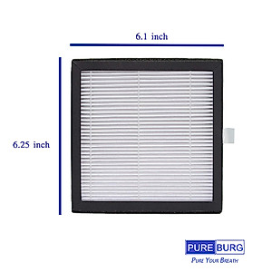PUREBURG 3-Pack Replacement HEPA Filter Set Compatible with Afloia AQ8 Q8 & Honati Hysure Q7, Tenergy Sorbi 2-in-1 Dehumidifier (1000ML)
