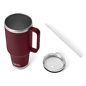 YETI Rambler 42 oz Straw Mug, Vacuum Insulated, Stainless Steel, Wild Vine Red