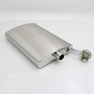 CNFLASK Brush Finish Hip Flask 304 Stainless Steel Brushed Whiskey Flask (Brushed, 8oz)