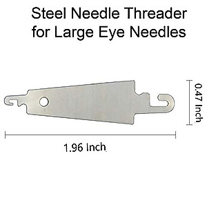 20 pcs. Large Eye Hand Sewing Needles - 1.5 inch Long in Needle Storage Tube with Needle Threader