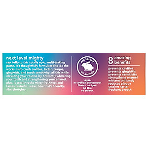 hello Mighty Multitasker Fluoride Toothpaste, 8-in-1 Toothpaste with Minty Flavor, Anticavity, Antigingivitis, Antisensitivity, Strengthens Enamel and Whitens, 2 Pack, 4.0 Oz Tubes