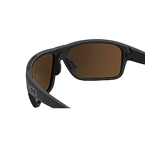 Under Armour Men's UA 0004/S Rectangular Sunglasses, Matte Black Blue/Blue Multi, 65mm, 16mm