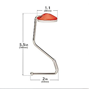 LIHIT LAB Lightweight Purse Hanger for Table, Bag Hanger, Purse Holder, Desk Hook for Gym, Restaurant, Office, Holds up to 11 pounds, 4" x 2'', Blue (A7595-8)