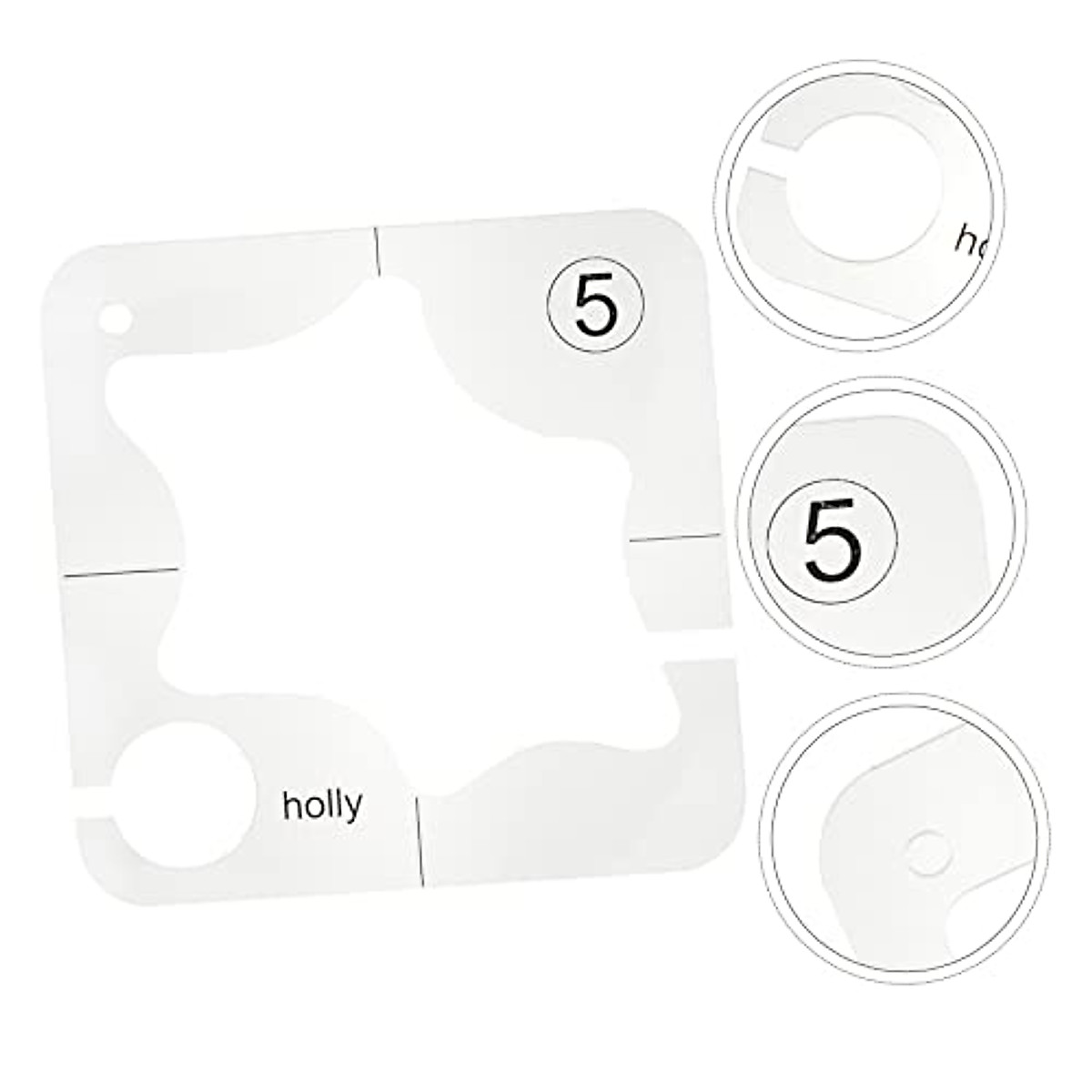 BETOOKY 1pc Sewing Patch Ruler Clothing Ruler Tools Quilting Embriodery Template Transparent Ruler Free Motion Quilters Rulers Clear Mark Ruler for Clothing Acrylic Measuring Ruler Shaped