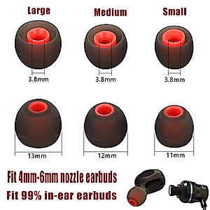 Earbud kits 3 Pairs (LMS) Earhooks Universal Ear Fins,3 Pairs (LMS) Premium Memory Foam Earbuds Tips, 3 Pairs (LMS) Eartips Silicone Replacement Earbuds Tips, 2 Pcs Cord Clips for In Ear Earbud
