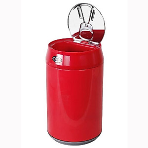 LLLSSS Mini Sensor Stainless Steel Garbage Can Auto Close Waste Bin Trash Bucket Battery Power Decoration(D)