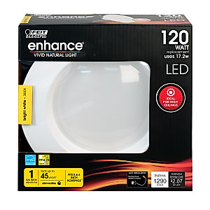 Feit Electric 5,6 inch LED Recessed Downlight, Pre,Mounted Trim, Standard E26 Base Adapter, Dimmable, High Output 120W Equivalent, 1290 Lumens, 45 Year Life, 3000K Bright White - LEDR56HO/930CA