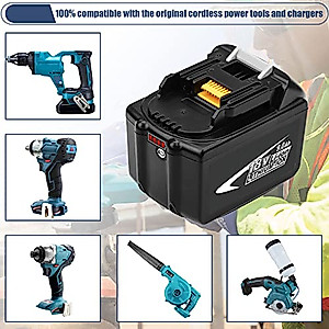 [Upgraded to 9.0Ah] 18V BL1890B Replacemet Lithium-ion Battery Compatible with Makita 18 Volt Battery BL1890 BL1860 BL1830 BL1840 BL1850 BL1850B Cordless Power Tools