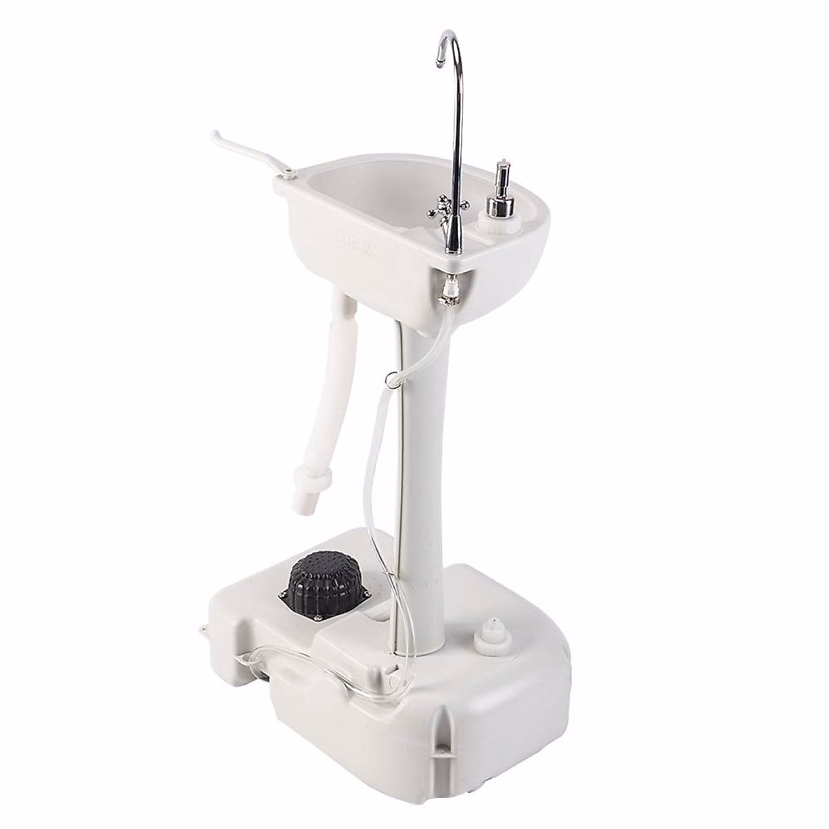 VINGLI Upgraded Portable Sink| Rolling Hand Wash Basin Stand with Towel Holder & Soap Dispenser & Wheels, Perfect for Garden/Camping/Outdoor Events/Gatherings/Worksite/RV/Indoor