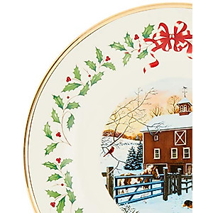 Lenox 887099 2019 Holiday Barn Scene Plate