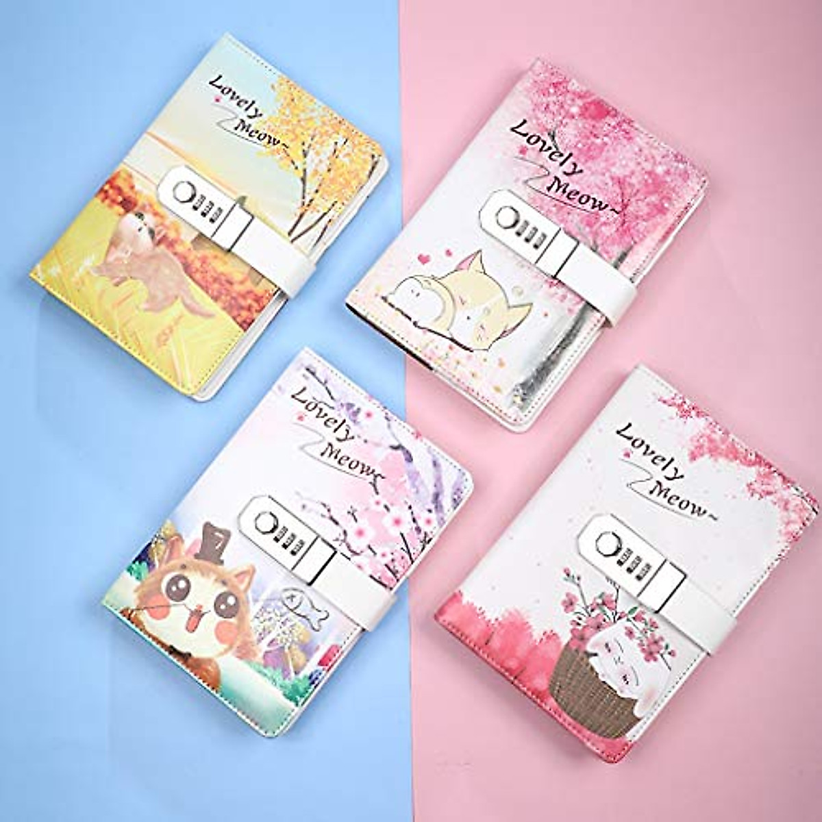 Notebooks B6 Notebook Creative Password Lock Journal Lock Diary Digital Password Notebook Locking Journal Diary，Students, Young People Use Journal Diary (Color : Yellow)