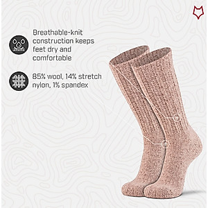 Fox River Norsk Crew Hiking Sock, Classic Ragg Wool, Memory-Knit Construction, Reinforced for Durability, Warm, Brown Tweed, X-Large