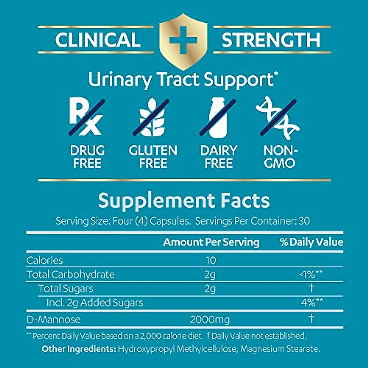 AZO D-Mannose Urinary Tract Health, Cleanse, Flush & Protect The Urinary Tract*, #1 Pharmacist Recommended Brand, Clinical Strength, Non-GMO, 120 Count