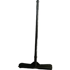 Pet Hair Remover Carpet Rake - Rubber Broom for Pet Hair Removal Tool with Squeegee & Telescoping Handle