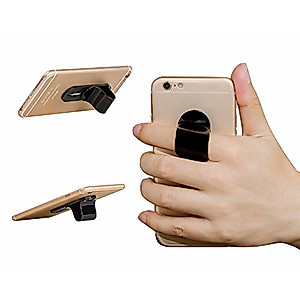 Cell Phone Grip, Universal Handheld Finger Strap Loop Holder for iPhone Samsung Smartphone Kindle Tablet Car Vent Holder by FourPlusOne