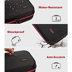 Glamgen Carrying Case for Nintendo Switch/OLED,Large Protective Travel Hardshell Storage Bag with 16 Game Cartridges for Switch Console, Pro Controller, Accessories Switch Dock,Black