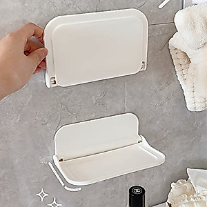 kaileyouxiangongsi Floating Shelves Wall Mounted Set of 2 - Damage Free Expand Wall Space - 7 Inch Command Shelf for Bedroom, Bathroom, Kitchen, Living Room, Small Wall Shelves (White)