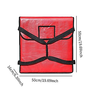 AFXGUSD Food Delivery Insulation Bag for Pizza Transport and Catering, S and Red