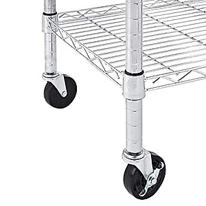 AmazonCommercial Heavy-Duty Stainless Steel Top Work Table, NSF Certified, 24" W x 20" D x 36" H