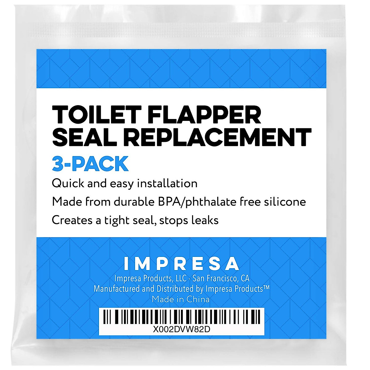 Impresa 3 Pack Replacement for Vormax Toilet Tank Silicone Flapper Seal Gasket 3’’ - American Standard 7381424-100.0070A