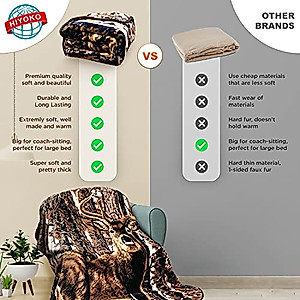 Hiyoko Deer Blanket Warm Throw Blanket, Animal Blanket Mink Blanket Korean Blanket Comfy Blanket, Deer Blankets and Throws Camping; No Lints Blanket No Shedding Blanket Washable Throw Blanket