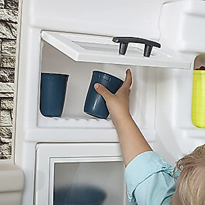 Step2 Elegant Edge Kitchen Set for Kids – Includes 70+ Toy Kitchen Accessories, Interactive Features for Realistic Pretend Play – Upscale Indoor/Outdoor Toddler Playset – Dimensions 50" x 65.75" x 14"