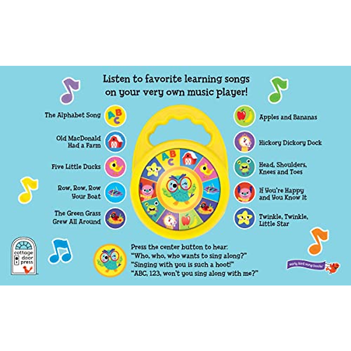 ABC 123 Sing, Read & Play - Children's Deluxe Music Player Toy and Board Book Set, Ages 1-5