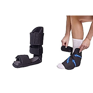 Brace Direct Night Splint (S/M) + Foot Ice Pack (S/M)- for Plantar Fasciitis Relief, Arch Support, Heel Foot Pain, Achilles Tendonitis, Drop Foot, Comfortable fit on Left or Right Foot